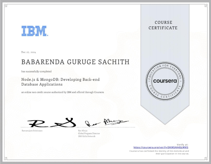 Sachith Software Engineer Portfolio Web Development And Backend Expert